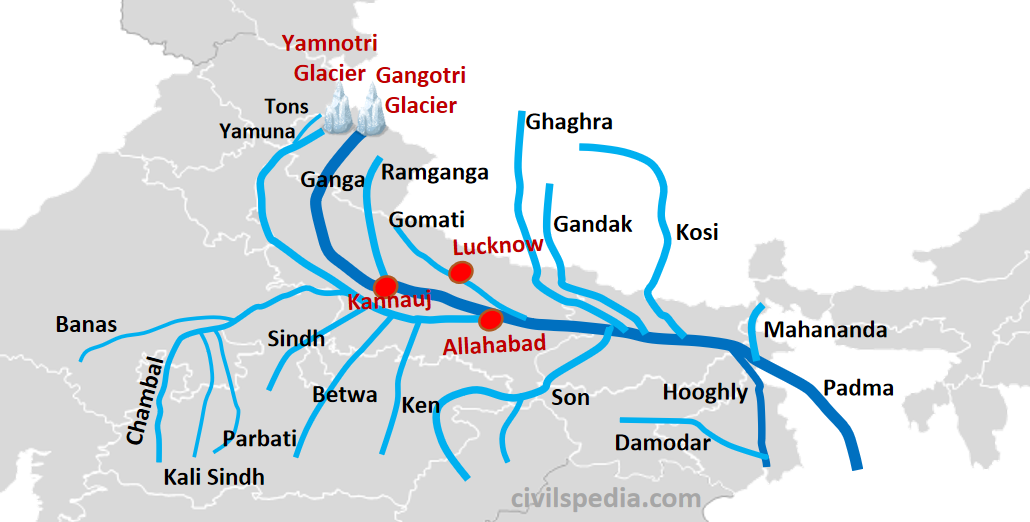 Yamuna River Map Yamuna River Map